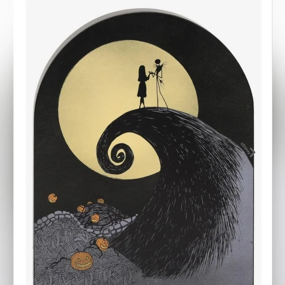 Nightmare Before Christmas Jack And Sally On Hill